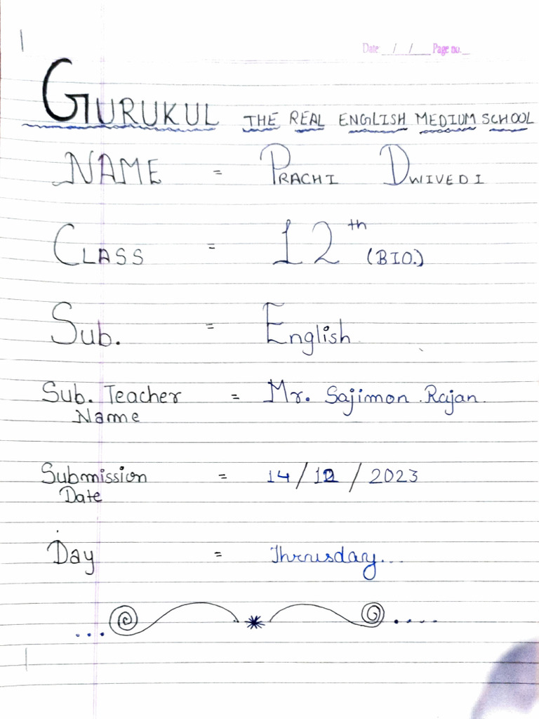 English Project Class12 Science | PDF