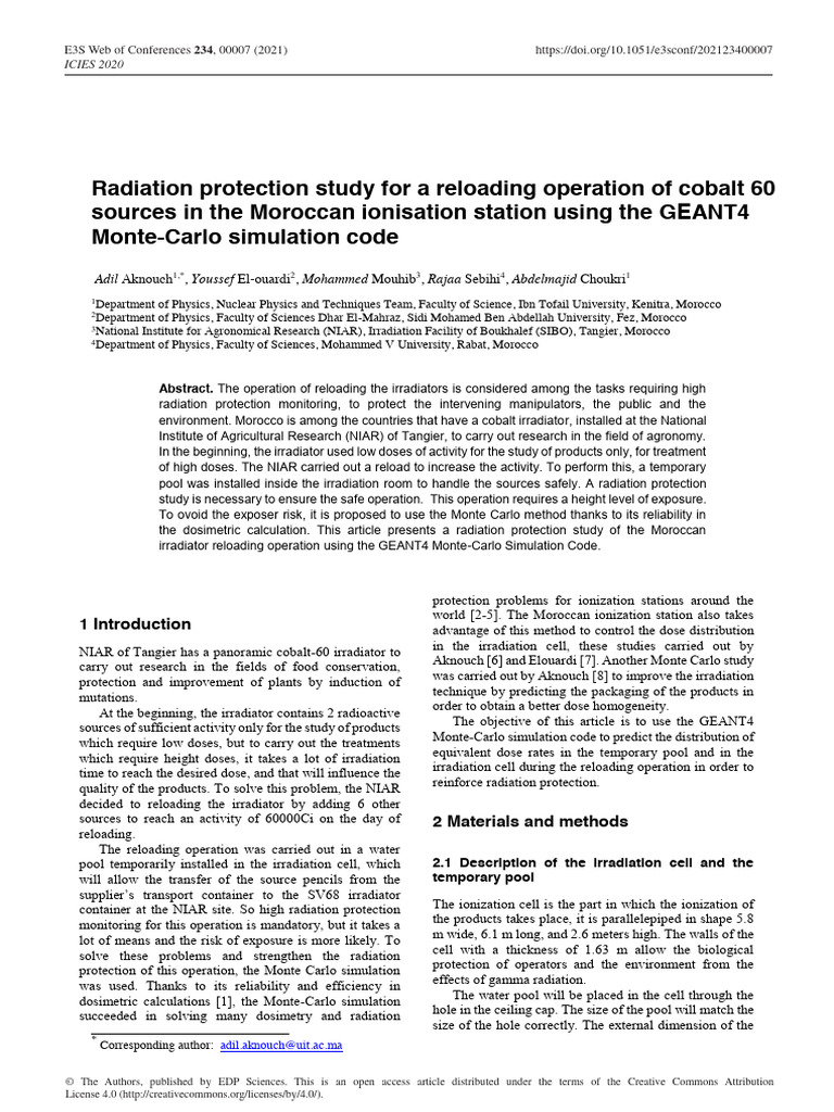 Article 4 | PDF | Absorbed Dose | Radiation Protection