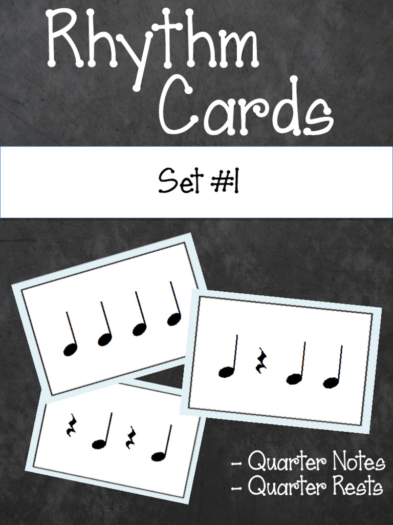 Flashcards - Rhythm Reading Cards Quarter Notes Quarter Rests-1 | PDF