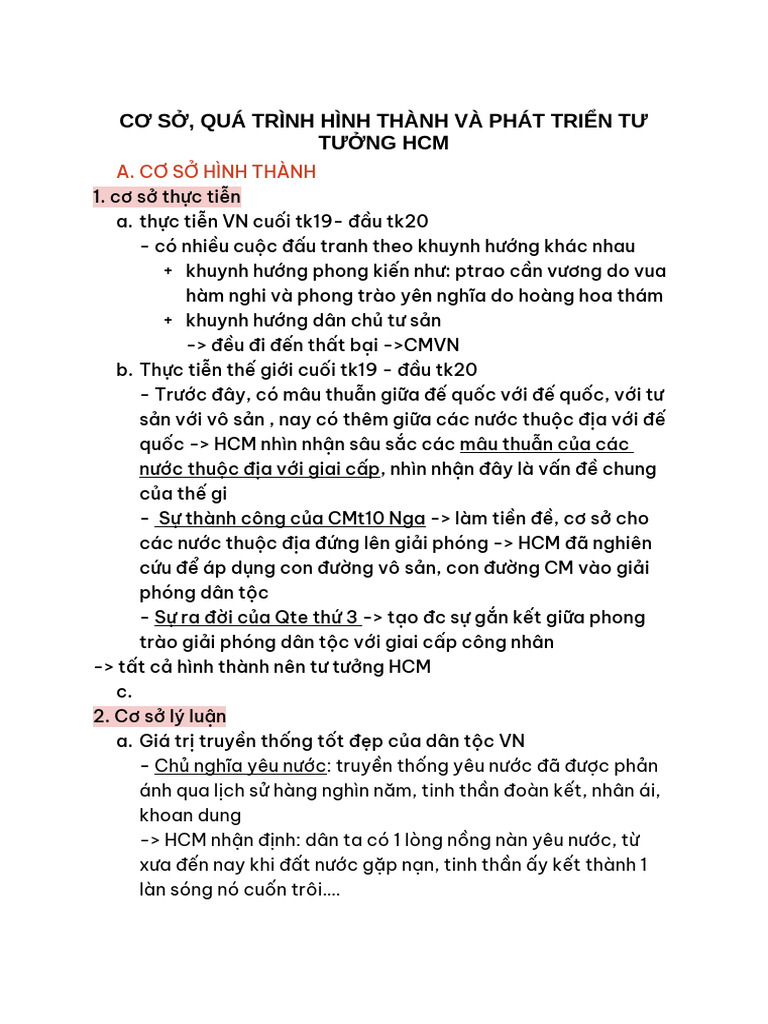Tư Tưởng HCM 2 | PDF