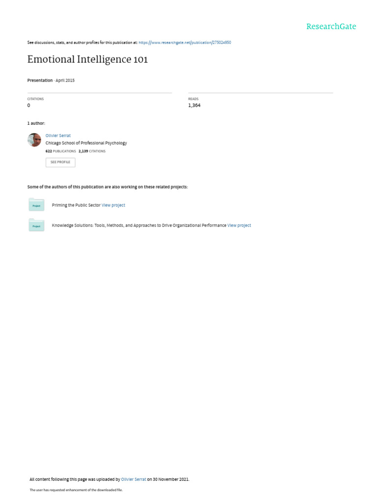 Emotional Intelligence 101 | PDF | Emotional Intelligence | Intelligence