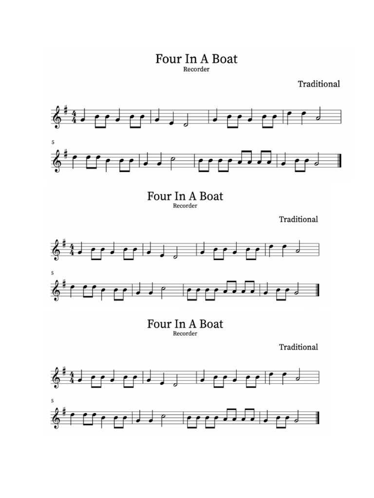 Recorder Songs | PDF