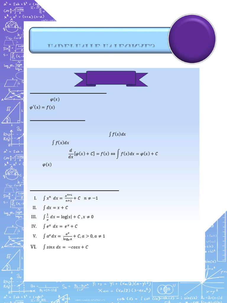 Chapter 7 - Indefinite Integrals | PDF | Integral | Logarithm