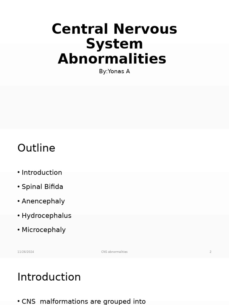 3.central Nervous System Abnormalities | PDF | Cerebrospinal Fluid ...