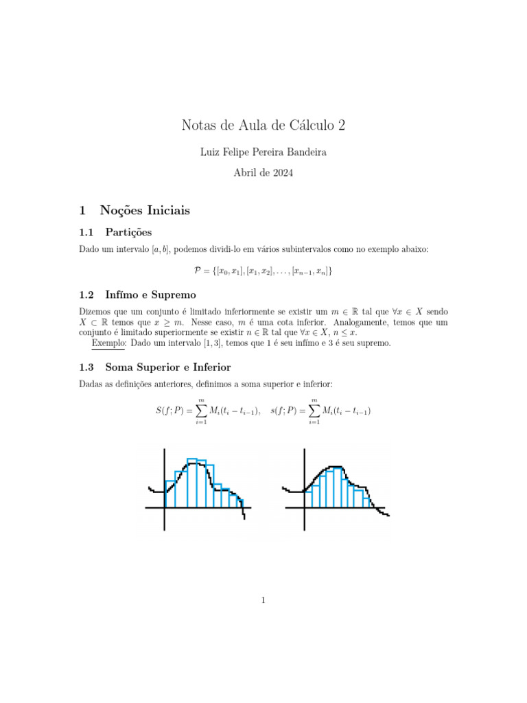 Notas de Aula Calculo 2 | PDF | Integrante | Cálculo