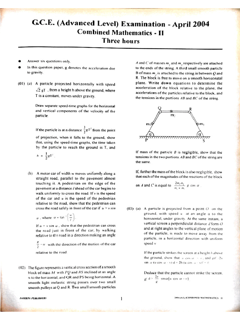 2004 Maths Applied English | PDF