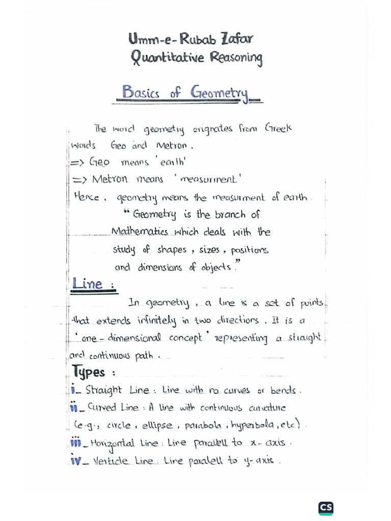 Basics of Geometry (Line, Angle, Circle, Polygon) | PDF