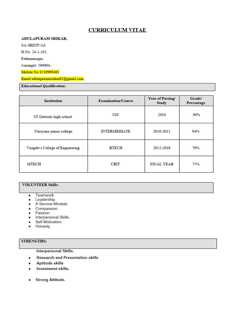 Srikar Goldman Sach Resume123 | PDF | Computing