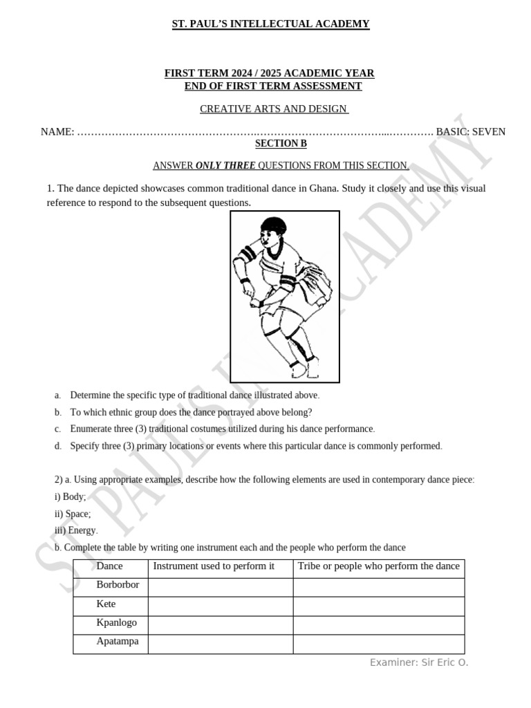 Creative Arts Exam for Grade 7 | PDF | Drawing | Paintings
