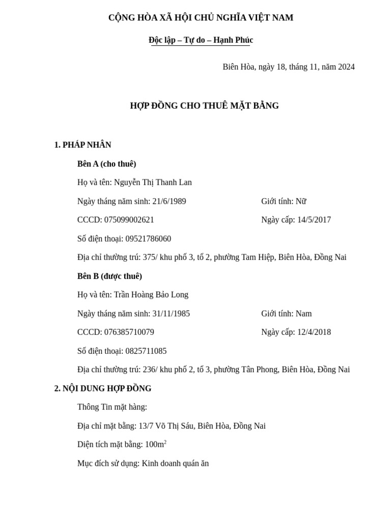 Hop Dong | PDF