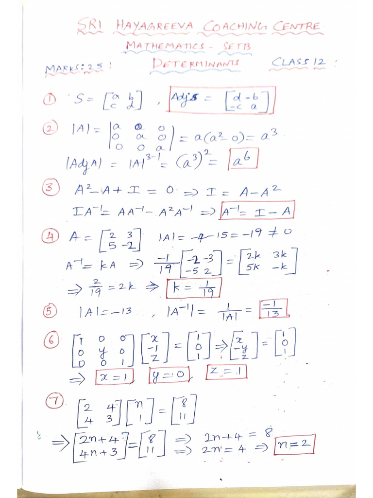 A.K Determinants 2 | PDF