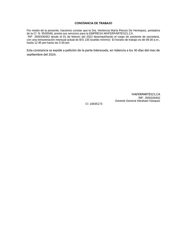 Esta Constancia Se Expide A Petición de La Parte Interesada, en ...