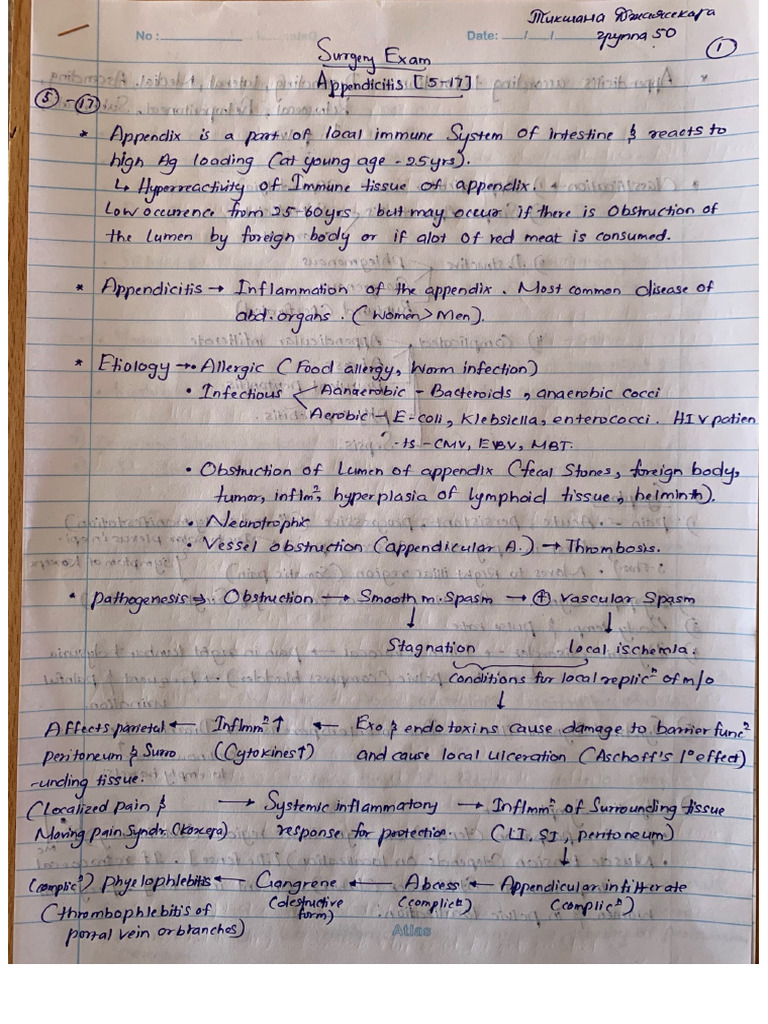 Appendicitis - Surgery Exam - 20190617114945-1 | PDF