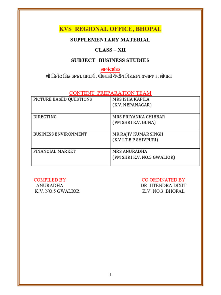 Business Studies Class XII Supplementary Material | PDF | Coca Cola ...