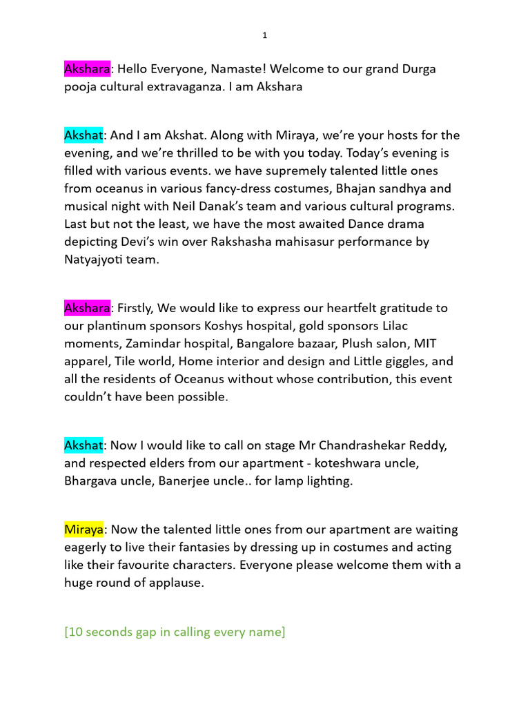 script for cultural-1 | PDF