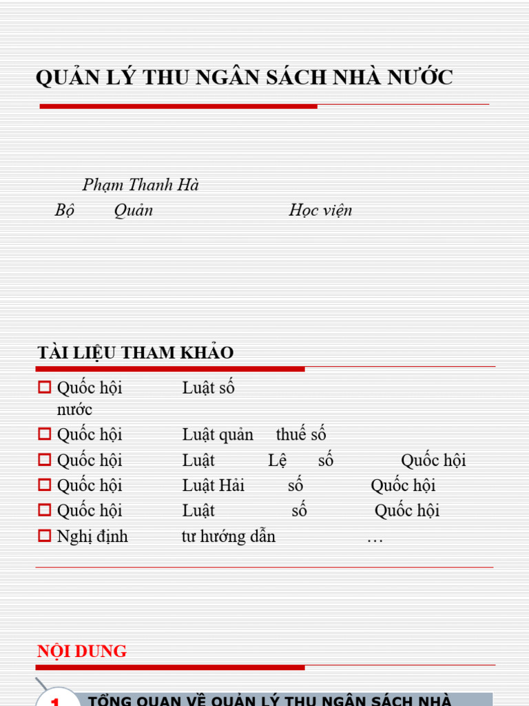 Qu N Lý Thu NSNN | PDF