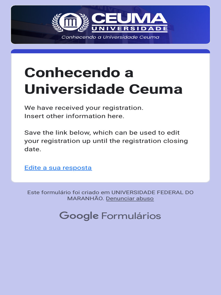 Conhecendo a Universidade Ceuma | PDF