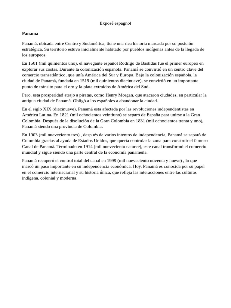 Exposé Espagnol | PDF
