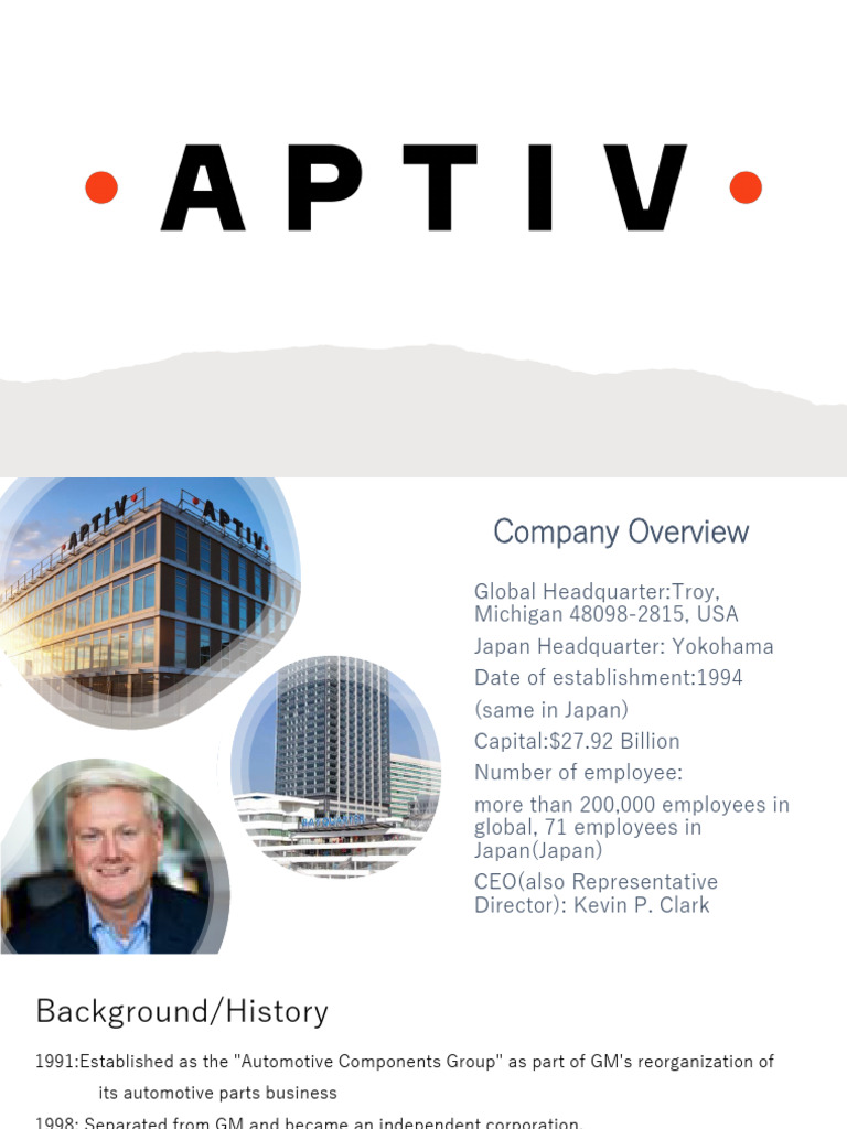 Aptiv PLC: Company Overview & History | PDF