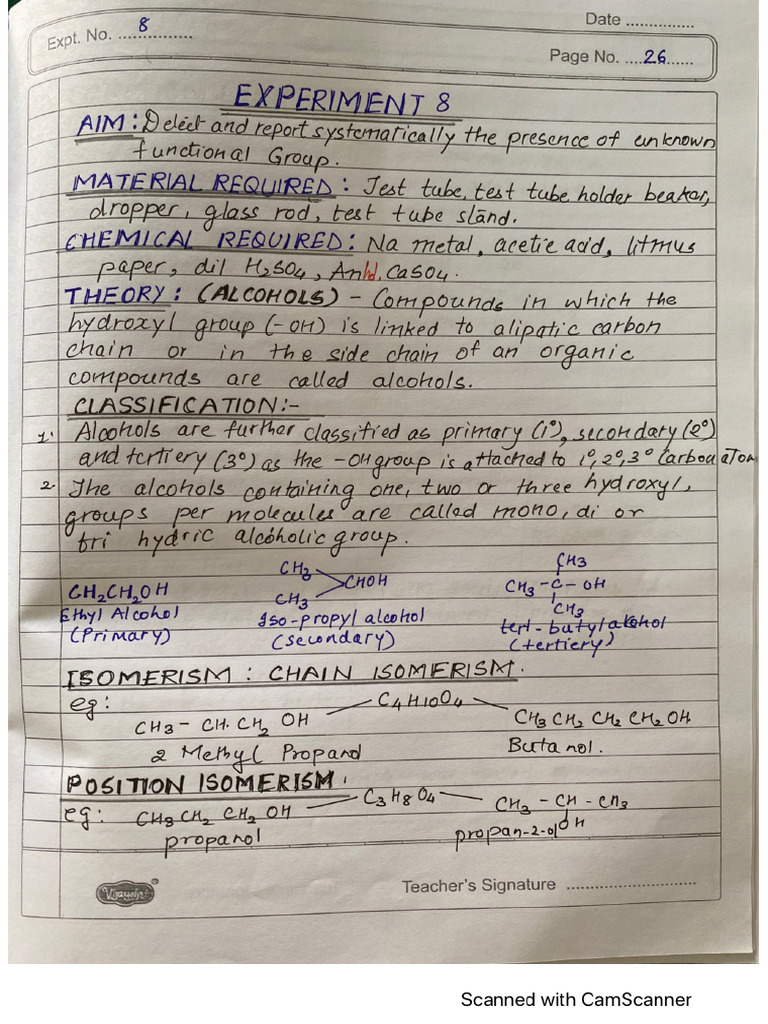 Chemistry Practicals Term L L | PDF