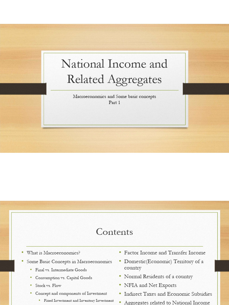 National Income Accounting Concepts | PDF | Gross Domestic Product ...