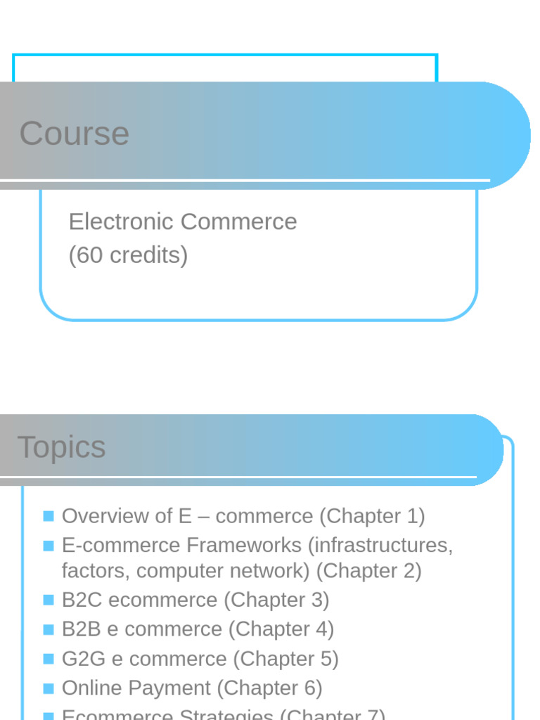 Chapter 1 - Overview of Electronic Commerce | PDF | E Commerce | Business Model