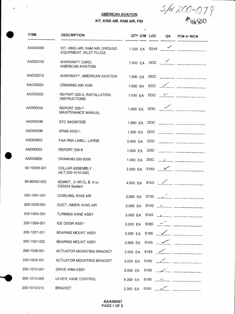 Ica 200-7 - Ram Air Induction System, f90 (American Aviation) | PDF