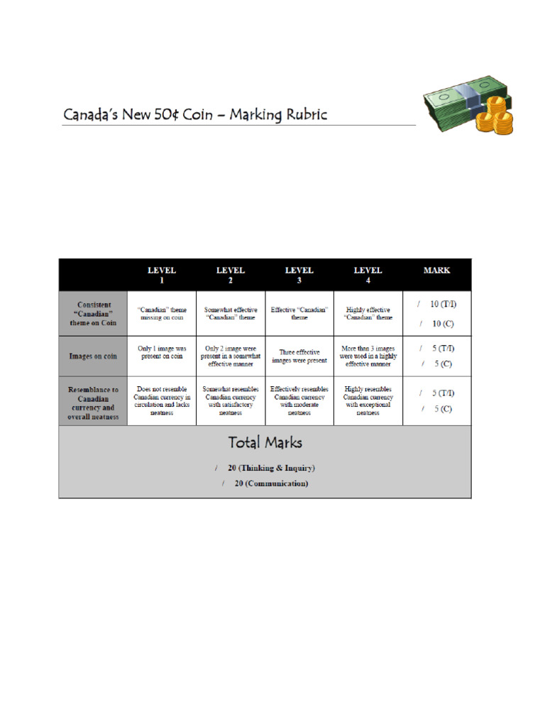 50 Cent Coin Assignment | PDF