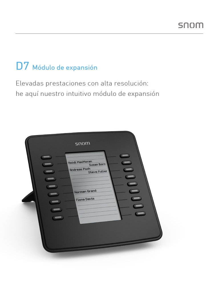 Snom D7 Datasheet Es 1-1-1 | PDF | USB | Diodo emisor de luz