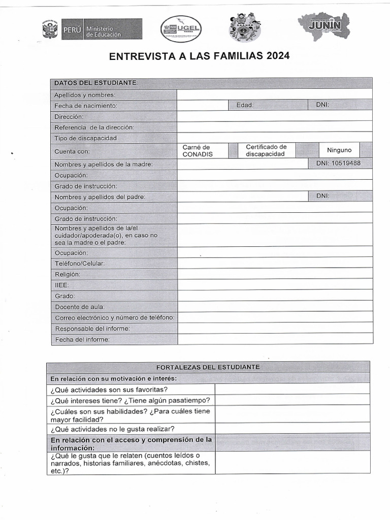 Entrevista de Familia | PDF