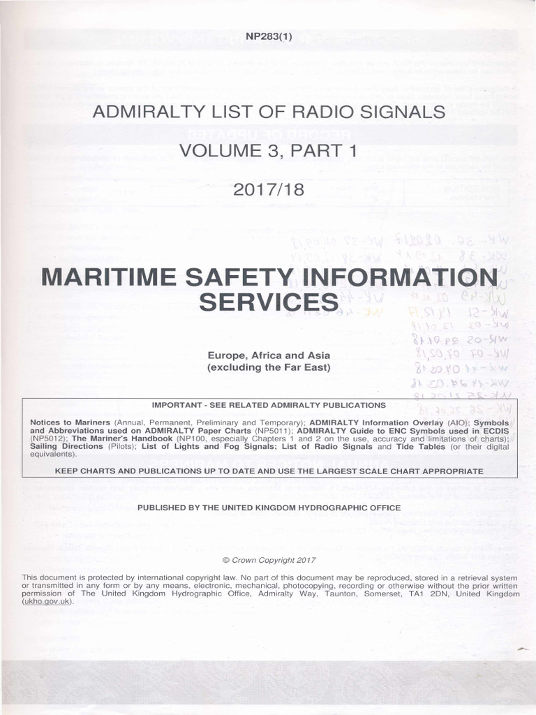 Admiralty Radio Signals Volume 3 Guide | PDF