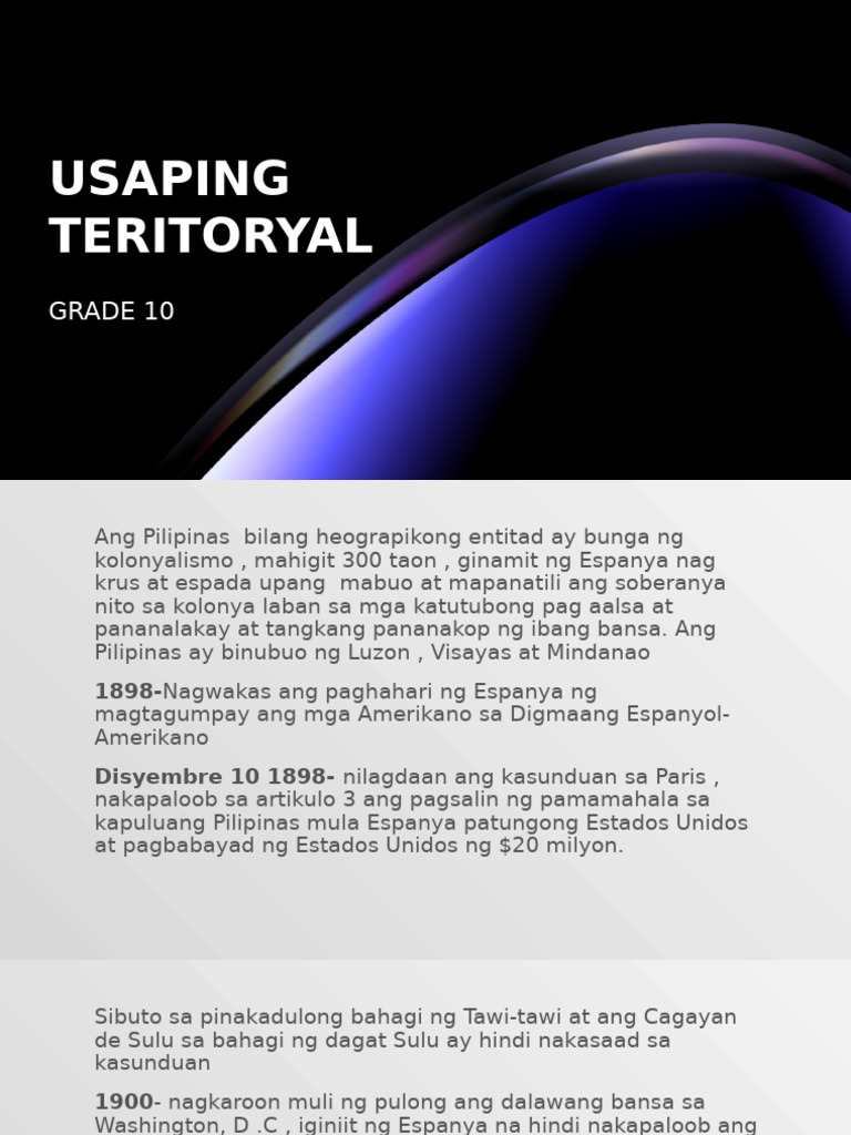 Usaping Teritoryal 2nd Quarter 2 | PDF