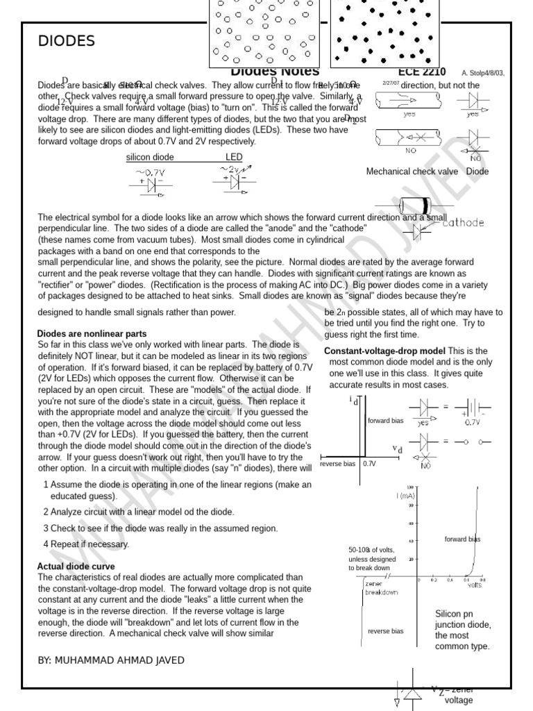 Diode Basics and Circuit Analysis | PDF | Diode | Rectifier
