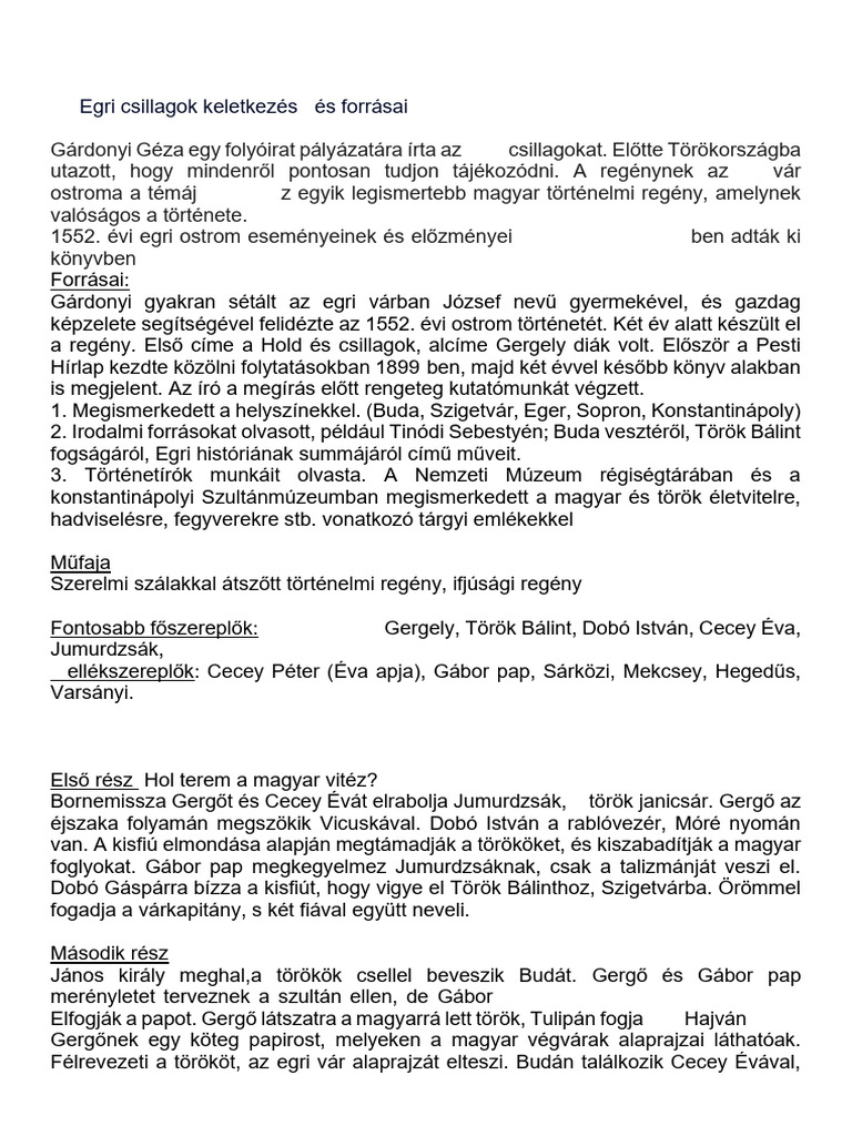 Egri Csillagok | PDF