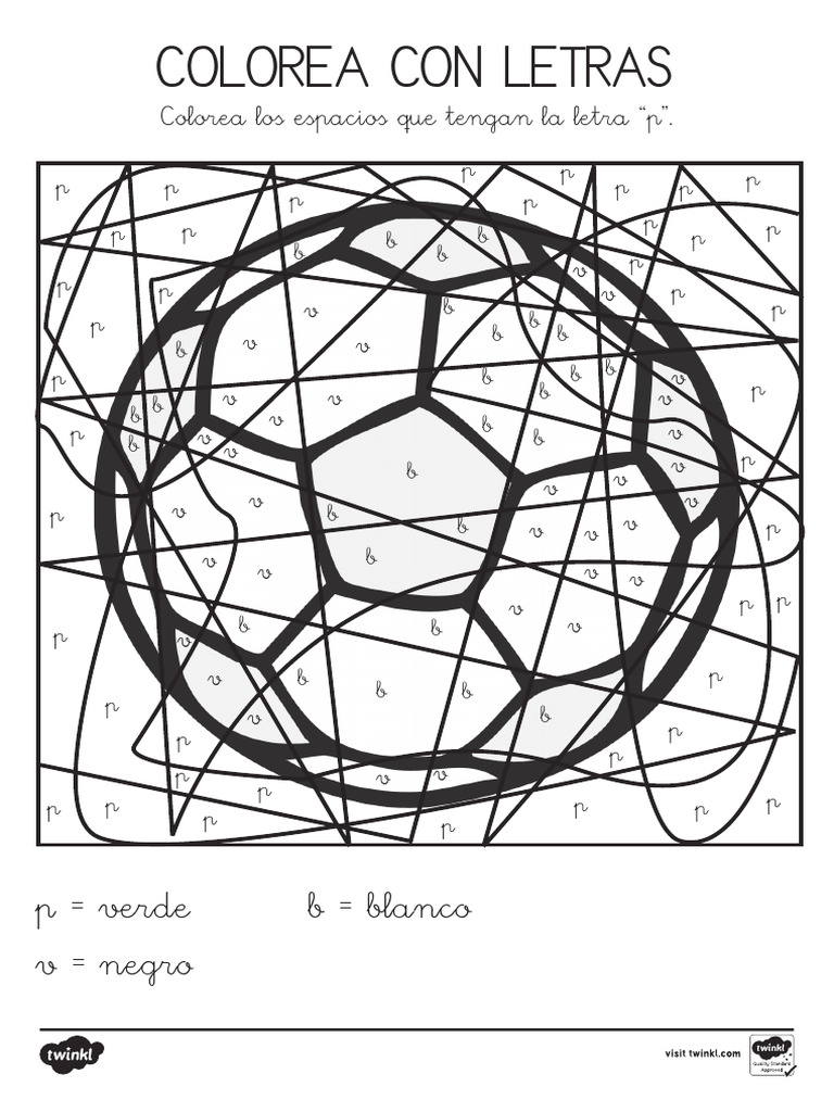 Colorea Con Letras - La Letra P | PDF