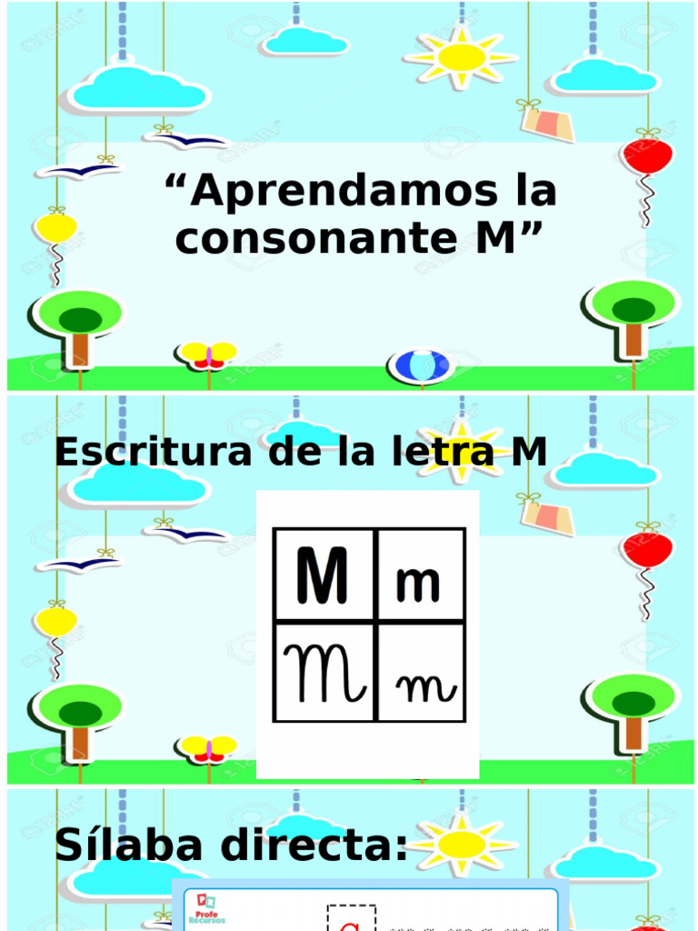 Aprendamos La Consonante M | PDF