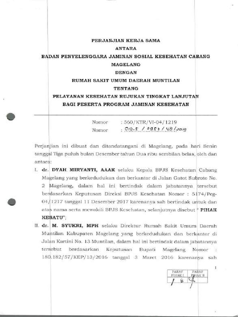 PKS BPJS KESEHATAN - Bagian1 | PDF