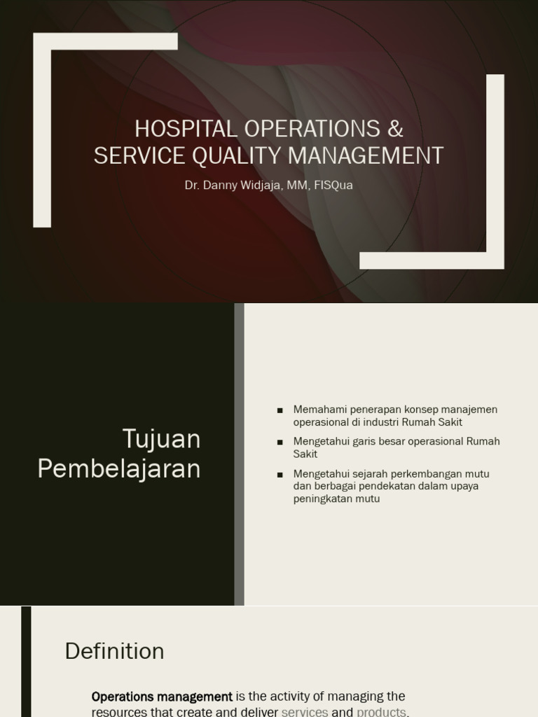 01 Hospital Operations and Service Quality Management - FINALx | PDF ...