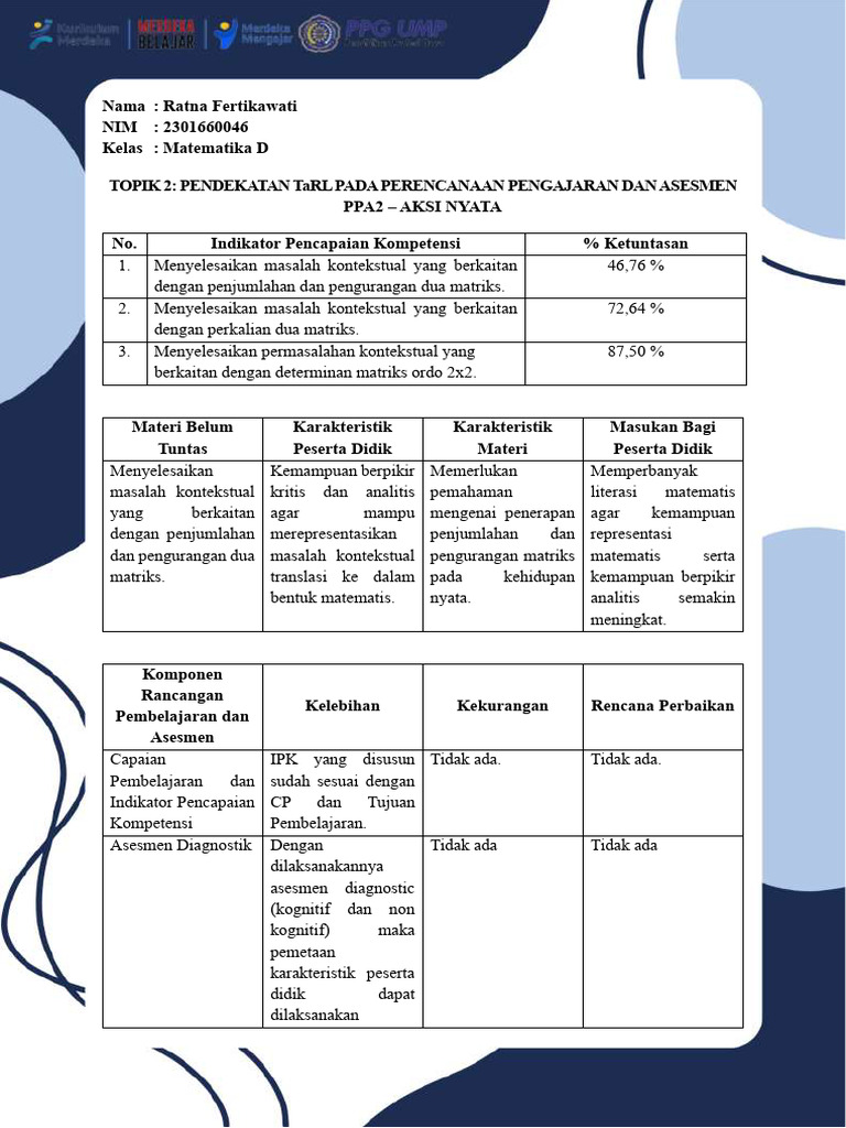 Pendekatan TaRL dalam Pembelajaran | PDF