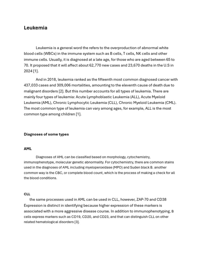 Leukemia (A Case Study) | PDF | Leukemia | Cancer
