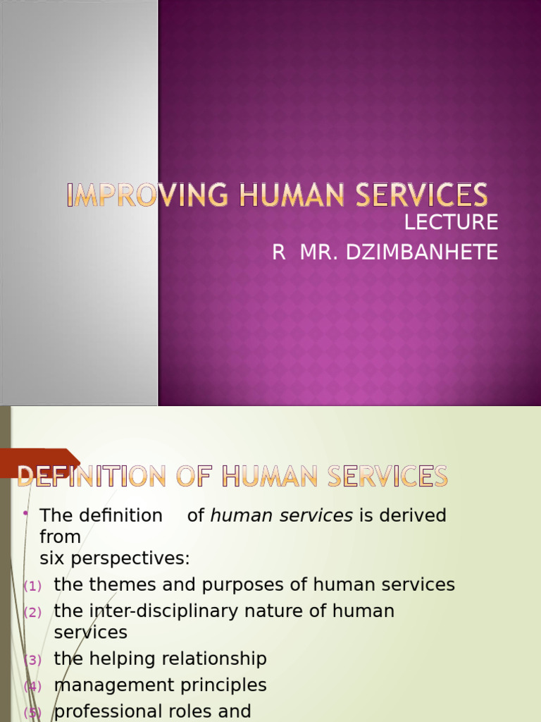 Introduction To Improving Human Services - Lecture 1 | PDF | Teenage ... Introduction To Improving Human Services - Lecture 1 | PDF | Teenage ...