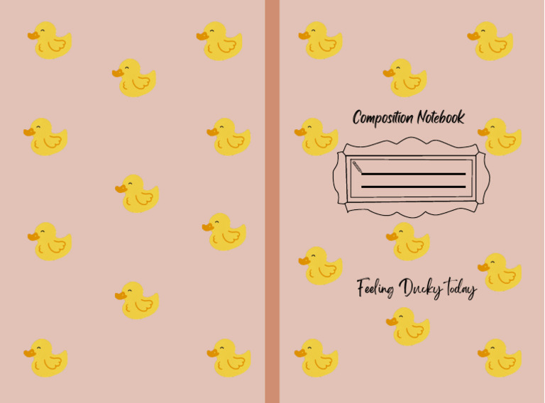 Duck Notebook Cover | PDF