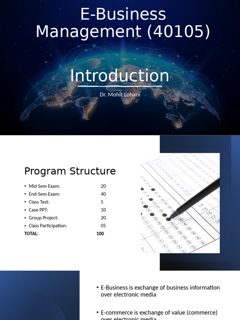 E-Business Course Overview | PDF | Packet Switching | Computer Network