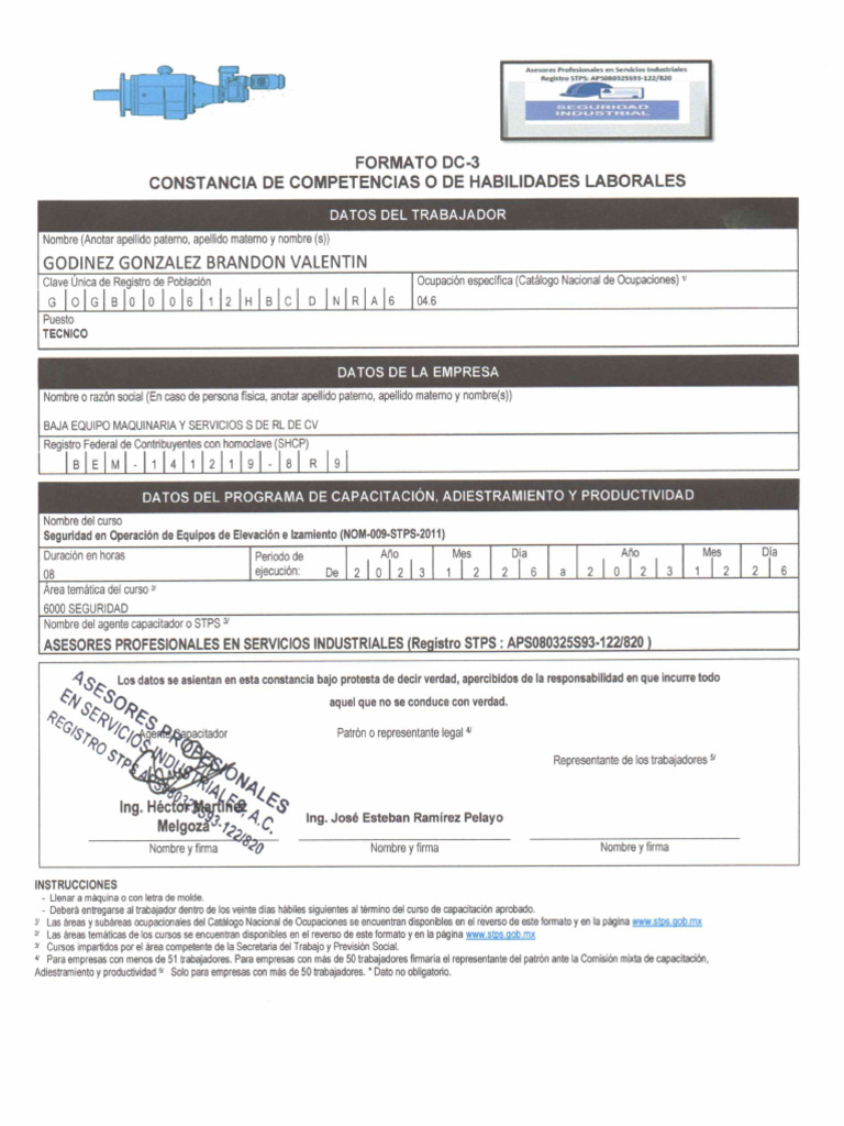 Nom 009-Brandon | PDF