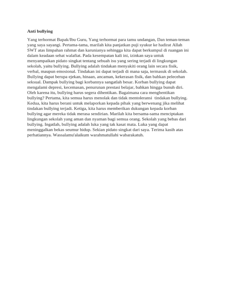 Anti Bullying | PDF