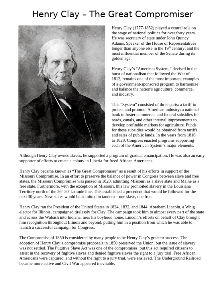 Daniel Hamilton - 03 - Henry - Clay - Biography | PDF | Fugitive Slaves ...