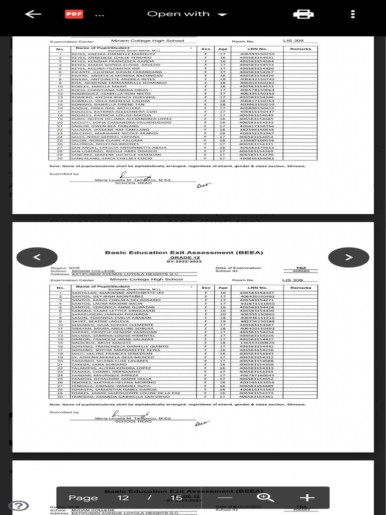 National Achievement Test 2023 Materials | PDF