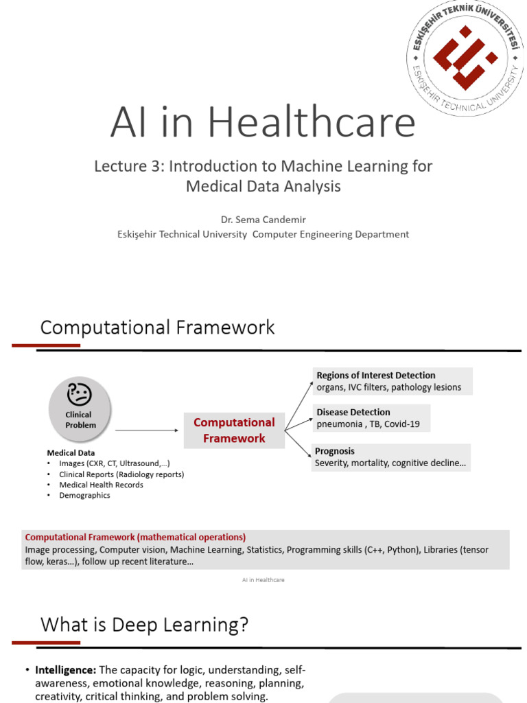 Lecture3_Intro_ML_for_MedicalDataAnalysis | PDF | Machine Learning | Artificial Neural Network