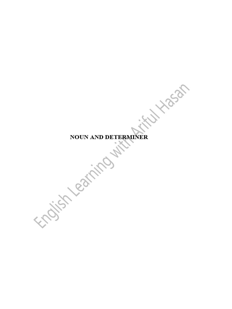 Lecture 3 - Noun - Docx (Corrected) | PDF | Noun | Plural