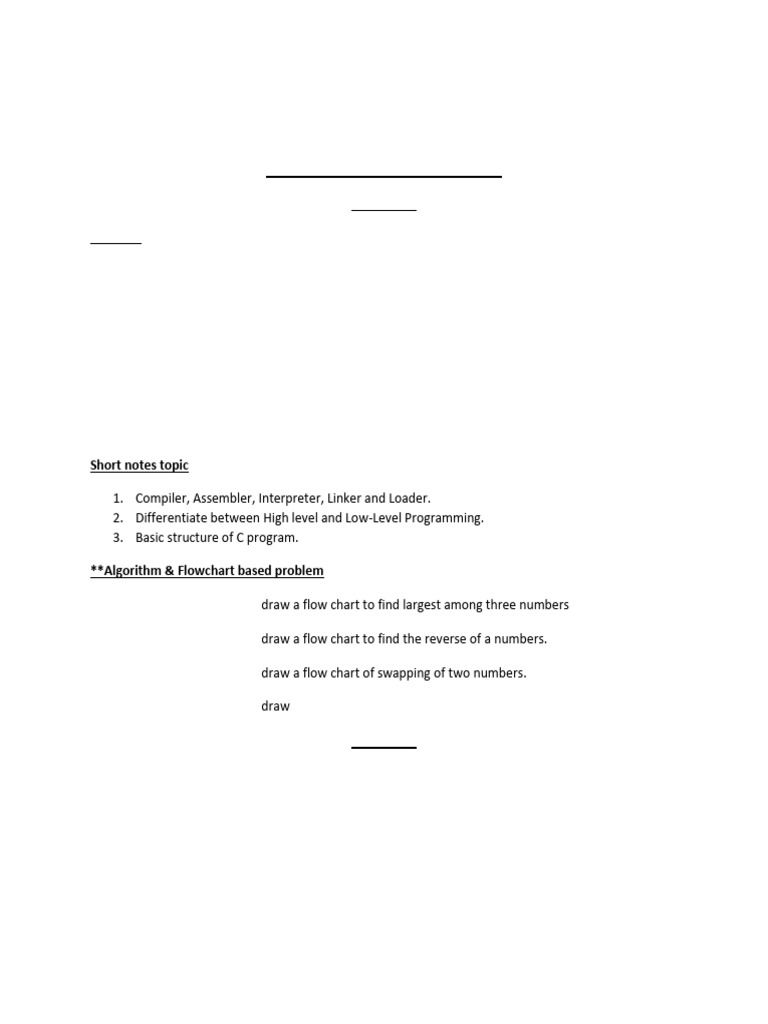 PPS Important Questions | PDF | Algorithms | Computer Programming